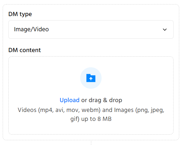 Learn about different DM types in AutoDm